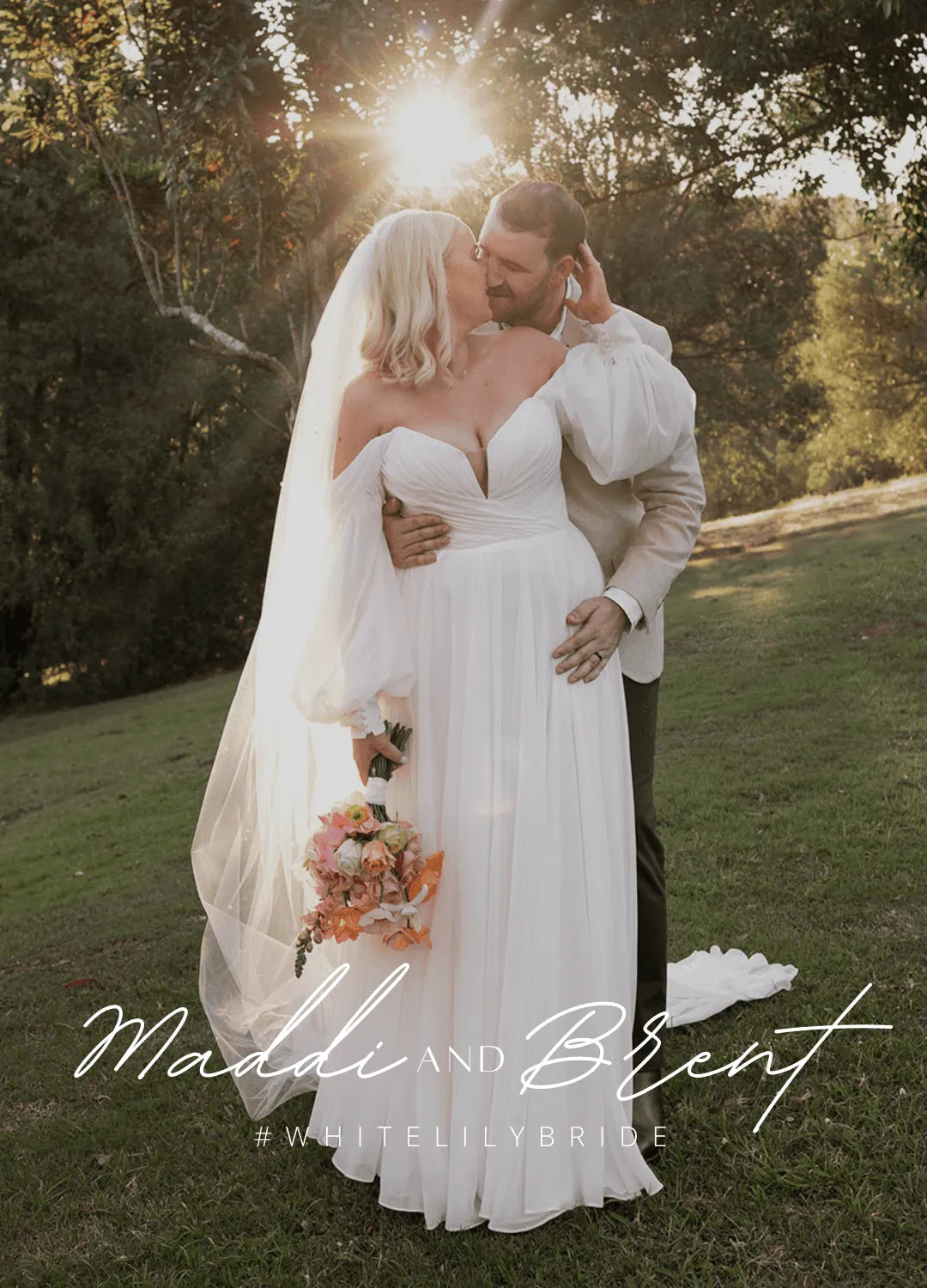 The Perfect Balance: Maddi & Brent – White Lily Couture